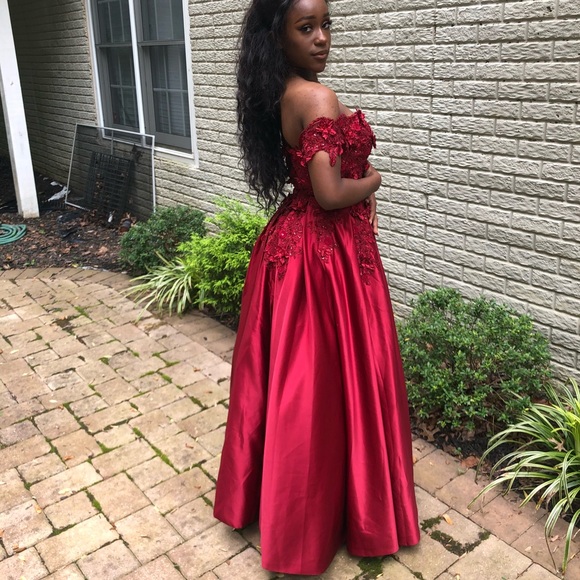 Dresses | Red Princess Ball Gown Prom Dress | Poshmark
